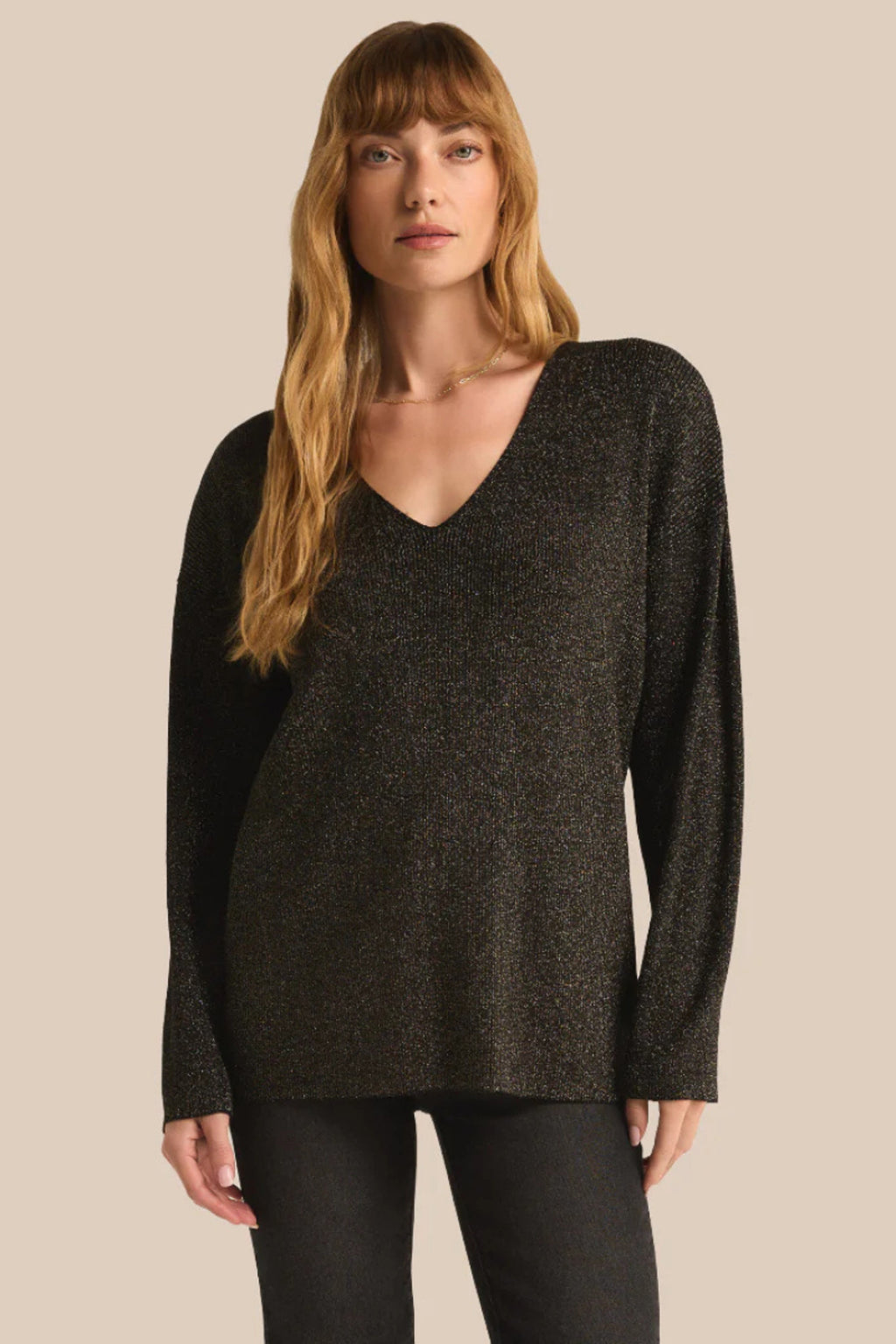GOLDIE V NECK SWEATER – Sense of Independence Boutique