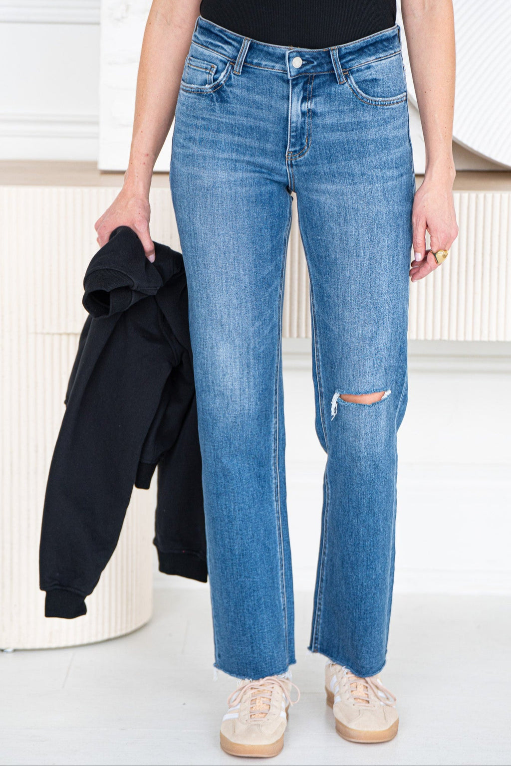VICTORIA STRAIGHT LEG JEANS-DB – Sense of Independence Boutique